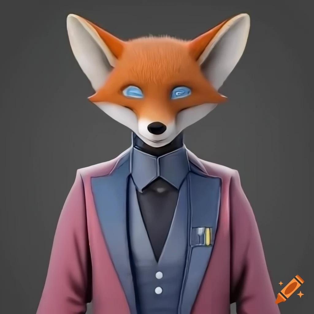 Fox with suit nft cartoon on Craiyon