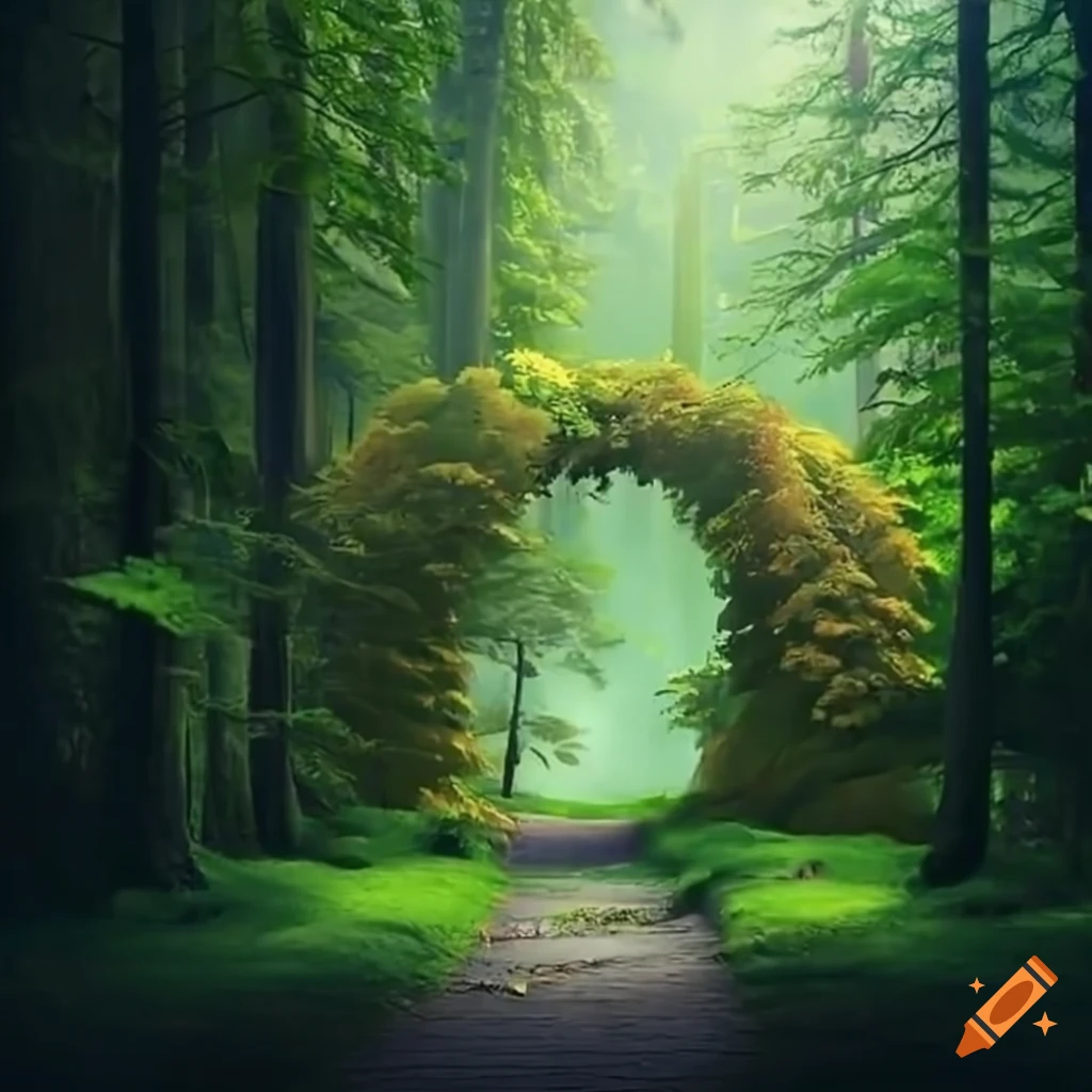 Beautiful forest entrance