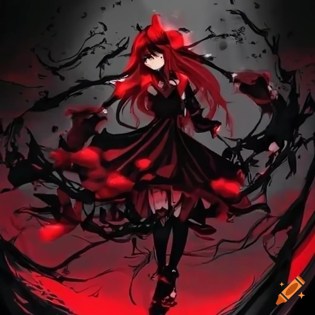 Black And Red Scene Hair
