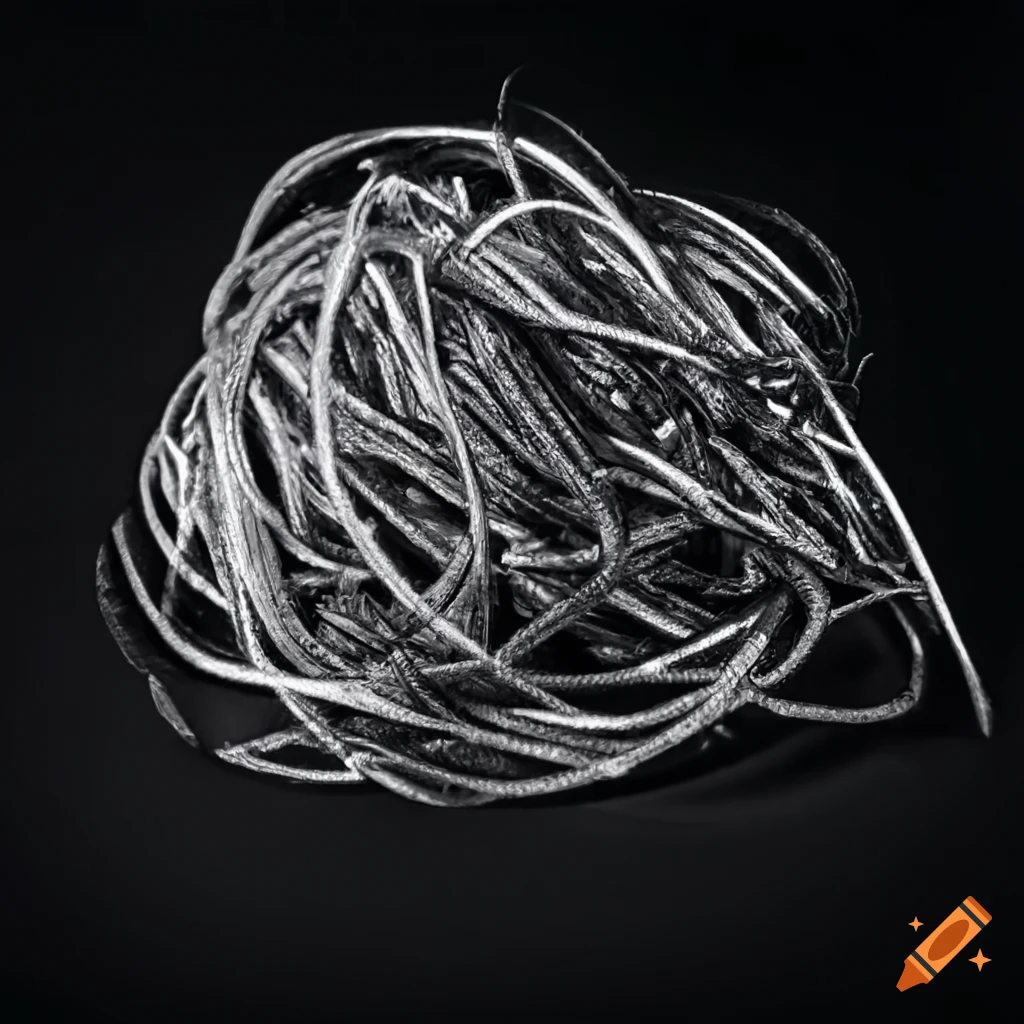 A big pile of thick aluminum cable on Craiyon