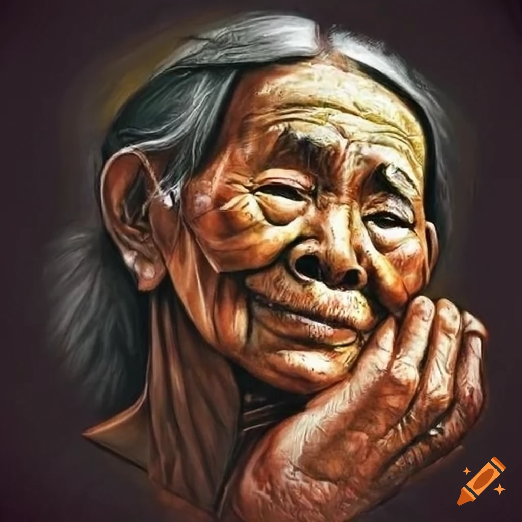Having respect elder filipino painting on Craiyon