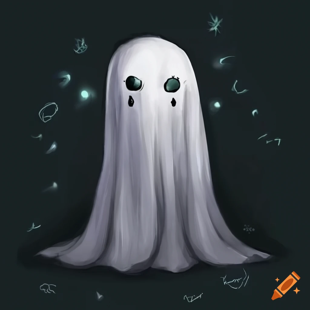 Cute lost ghost on Craiyon
