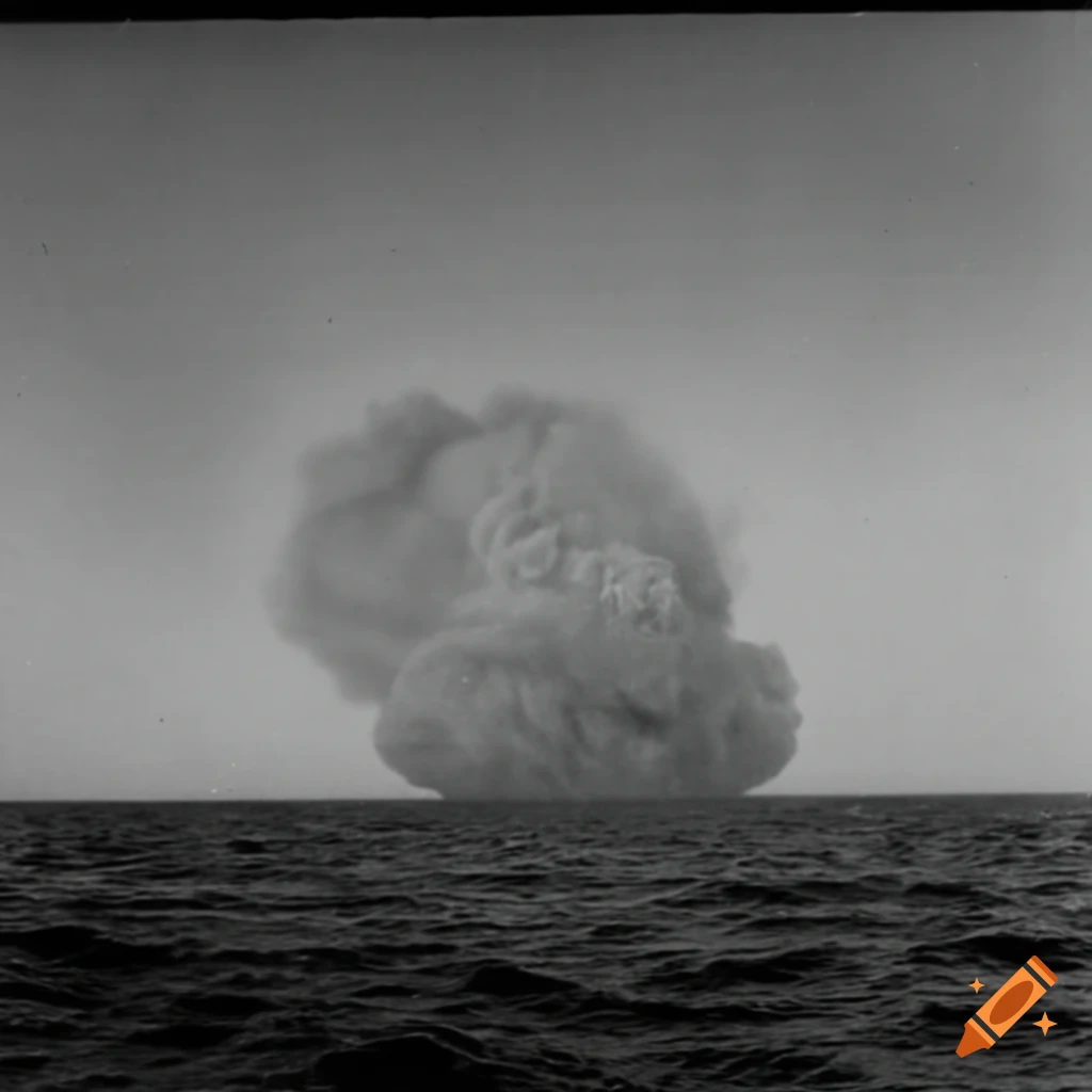 Nuclear Explosion Black And White