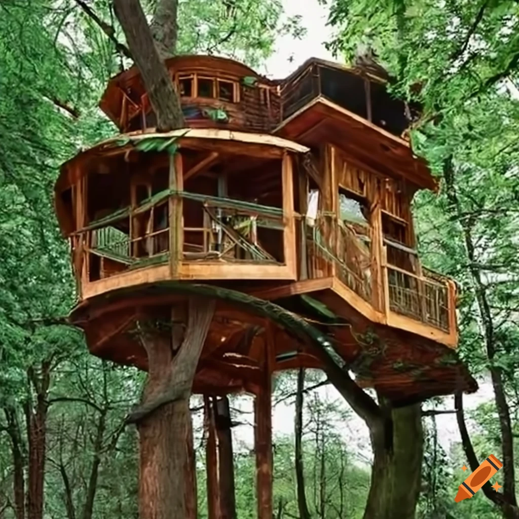 Massive treehouse on Craiyon
