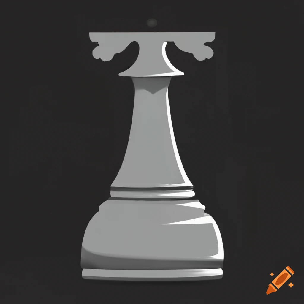 Stylized as a chess piece letter t on Craiyon