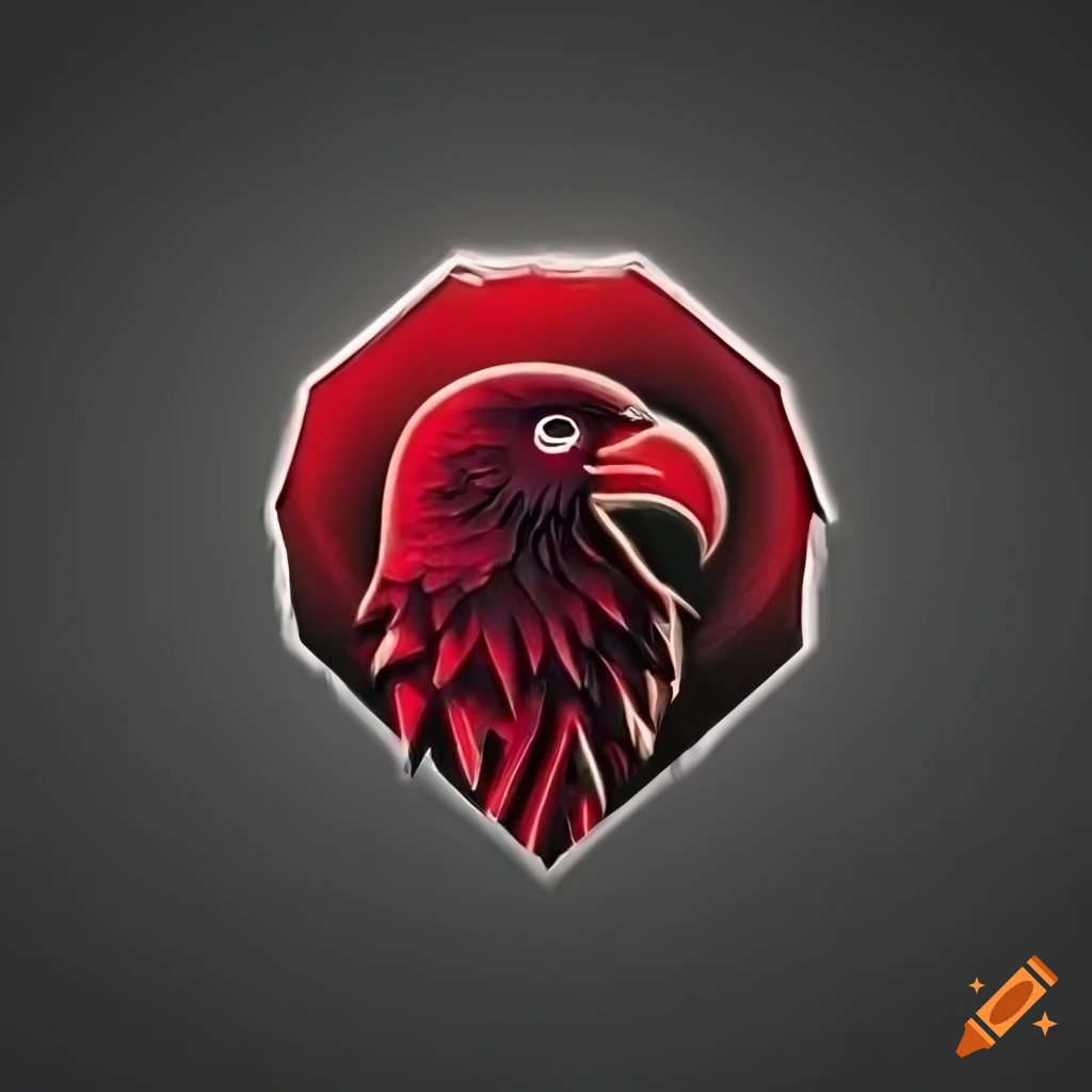 Red raven baseball logo diamond on Craiyon