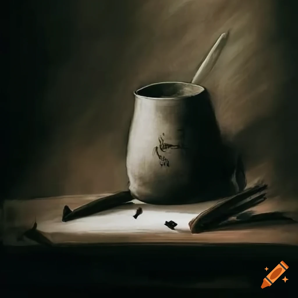 Create a charcoal drawing of a 22sr century poet writing on a notepad ...