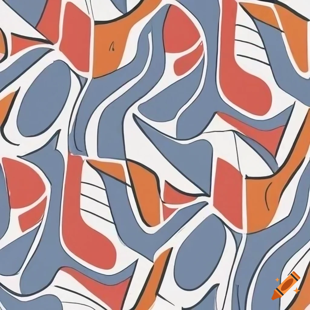 Minimalistic lines modern art pattern