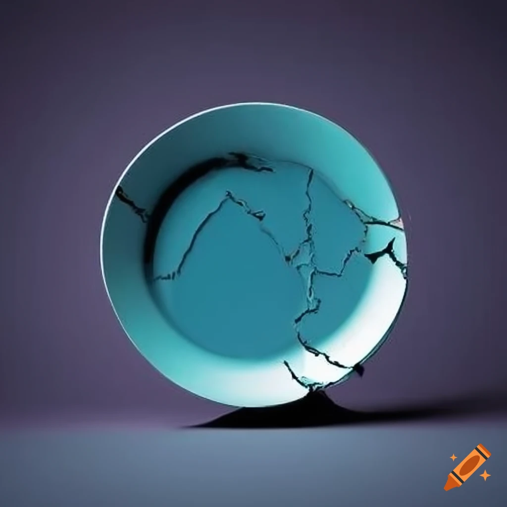 Broken plate on Craiyon