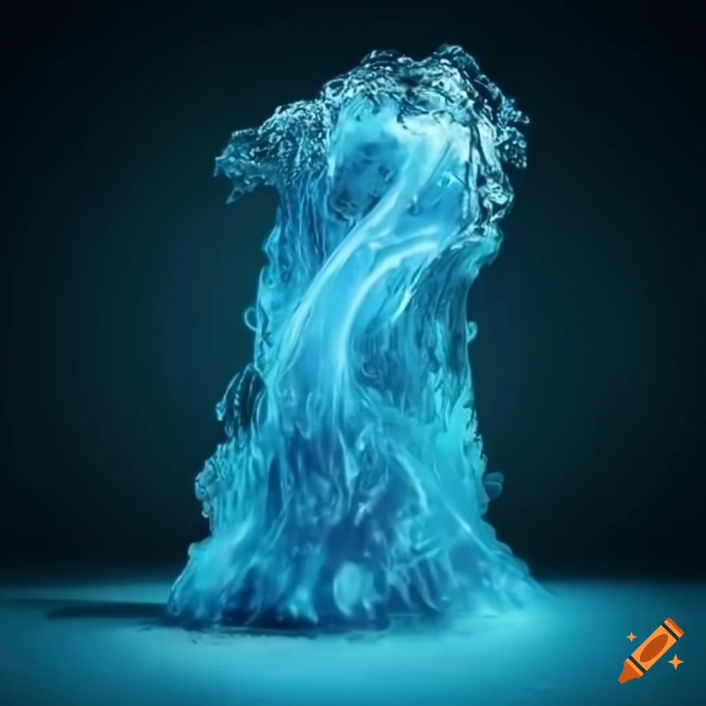 Photo realistic, water elemental, detailed, cinematic movie photograph ...