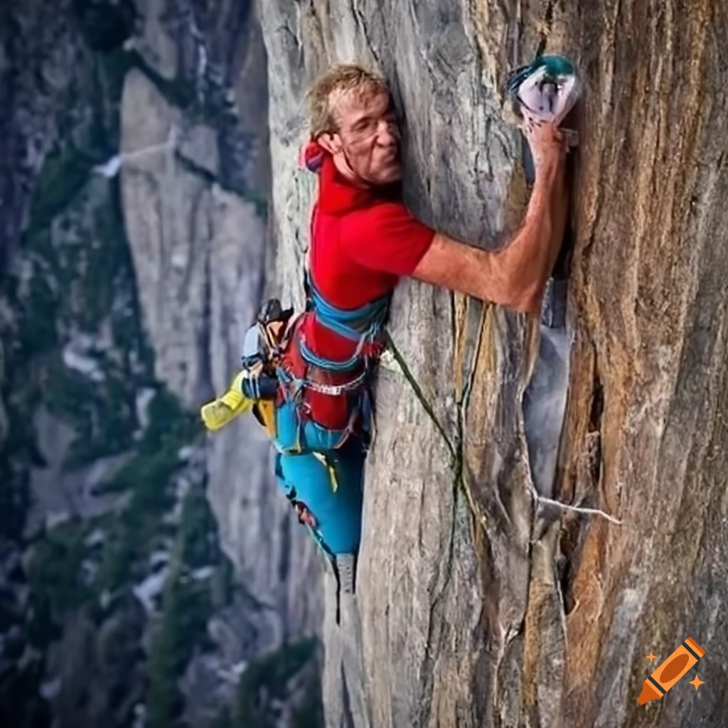 A close-up photo of Erik Weihenmayer, ideally in climbing gear or a ...