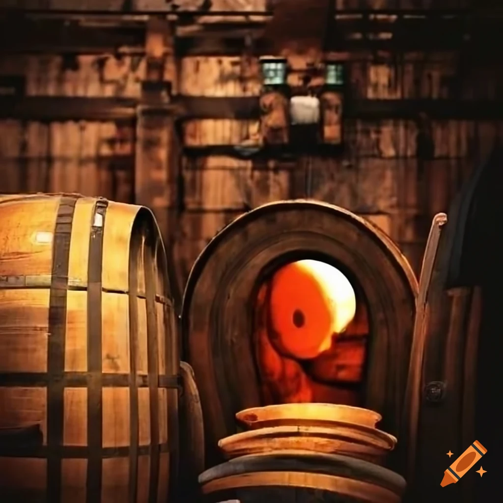 Just another day at the barrel factory on Craiyon