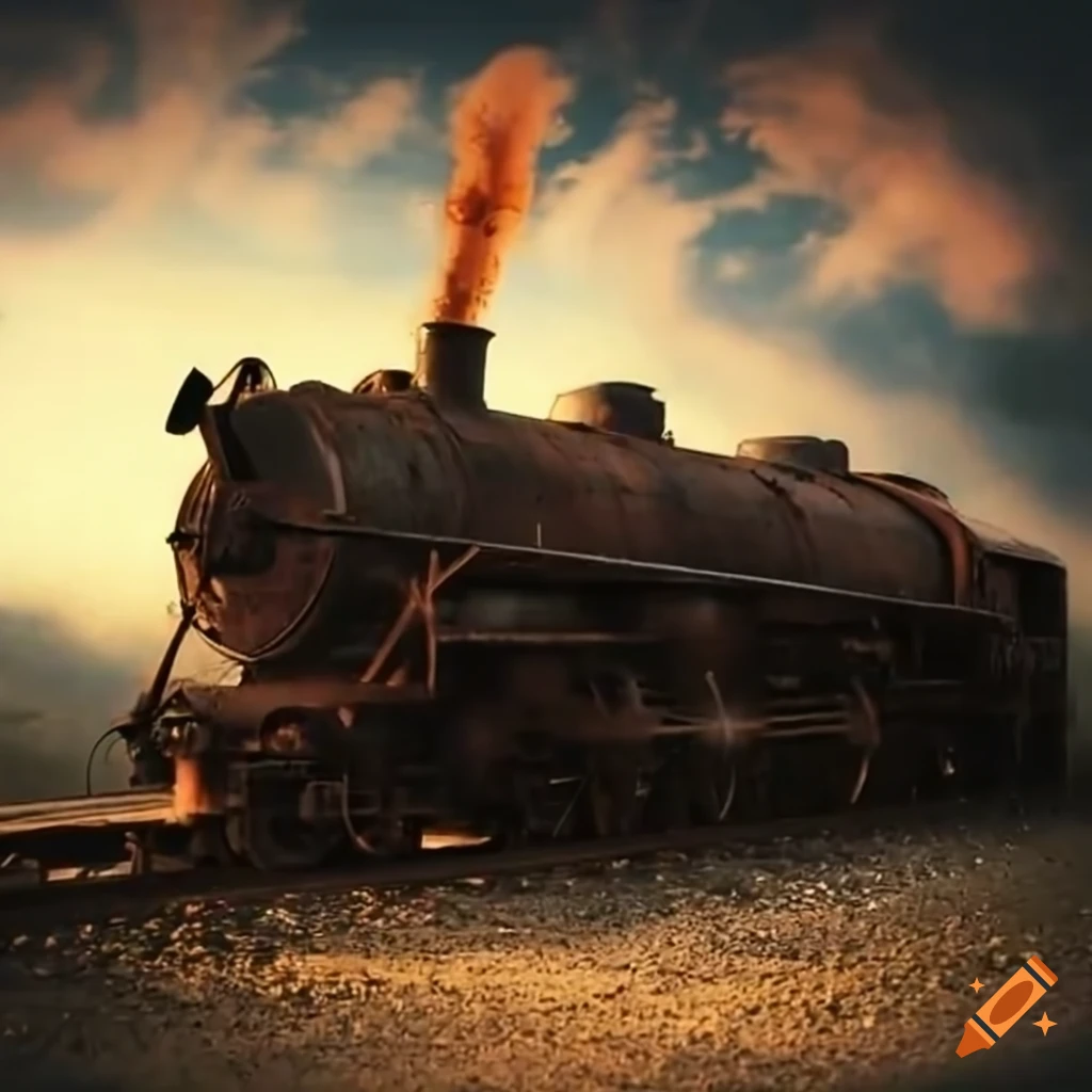 A rusty old train from world war 2