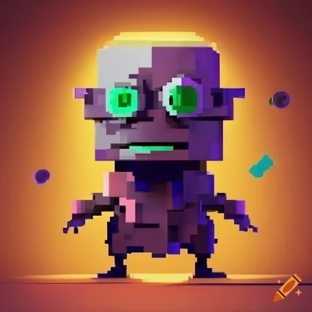 Video game boss in the shape of a square