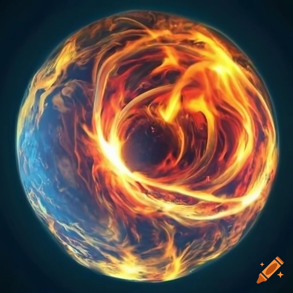 A planet made of fire
