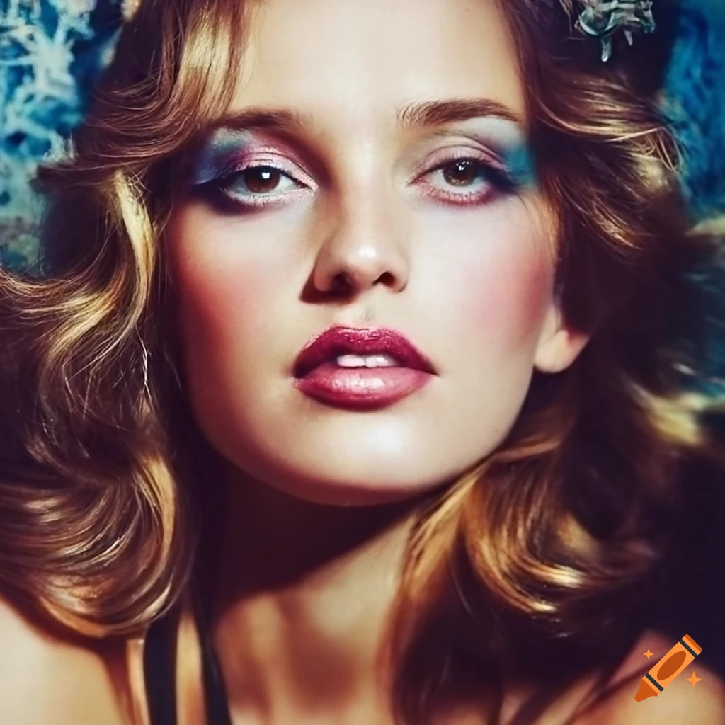 Intricate closeup portrait of exotic, high fashion, young female ...