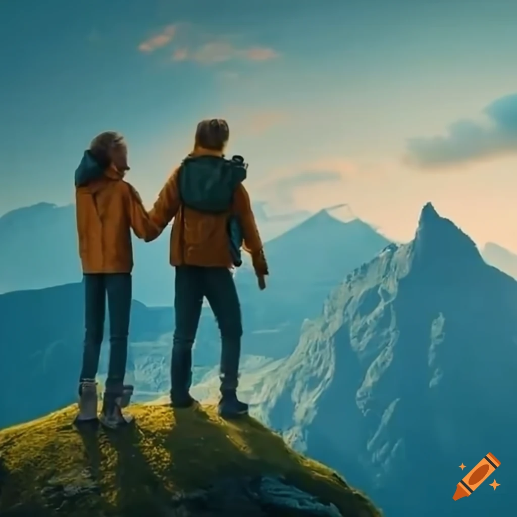 A man wandering with his family and pointing with hand in one direction ...