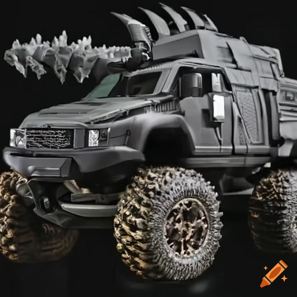 Godzilla truck hybrid on Craiyon