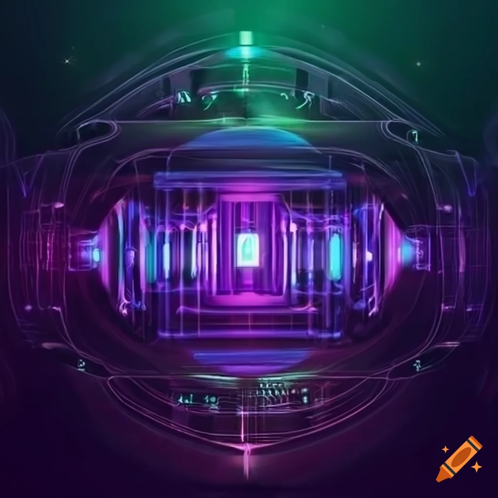 "Crypto Kingdom: Generate an abstract, futuristic and engaging header ...