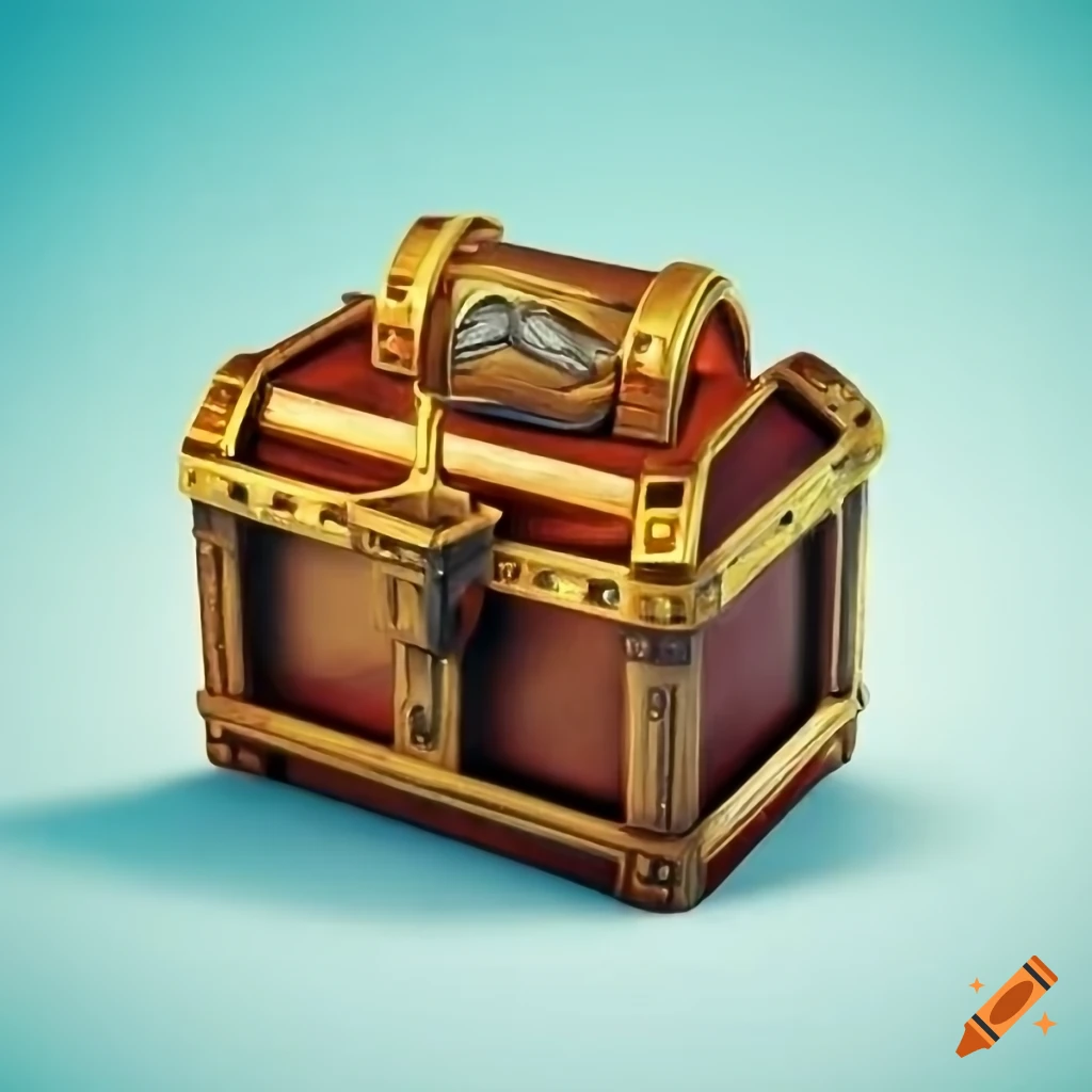 A treasure chest monopoly token