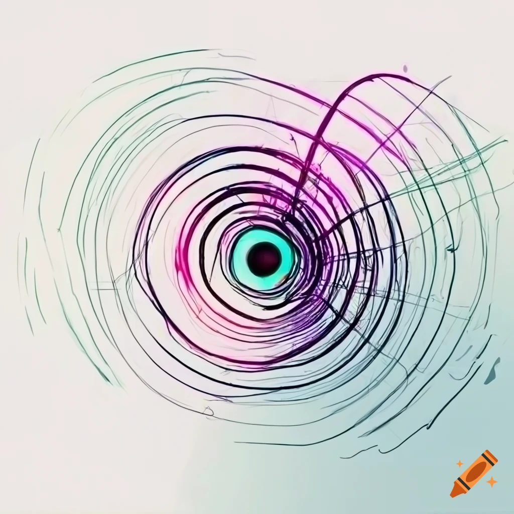 Abstract drawing of sound on Craiyon