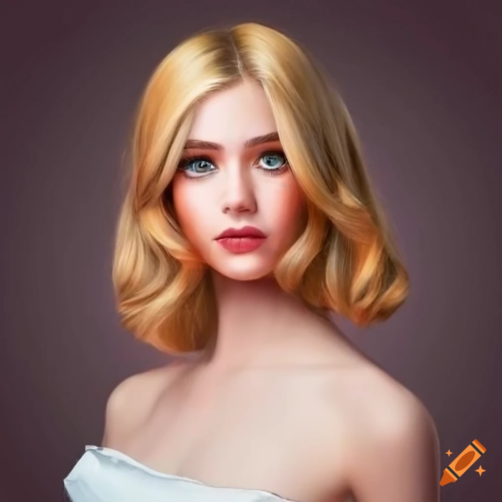 Beautiful Young Woman Shoulder Length Strawberry Blonde Hair On Craiyon