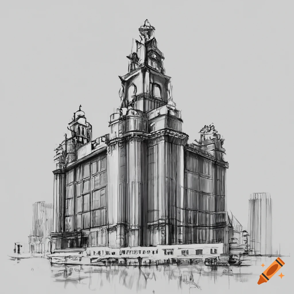 Liver buildings photo realistic on Craiyon