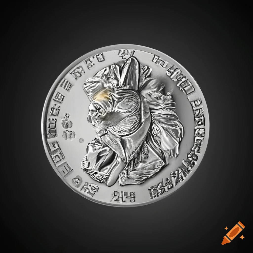 Silver coin with freedom imagery