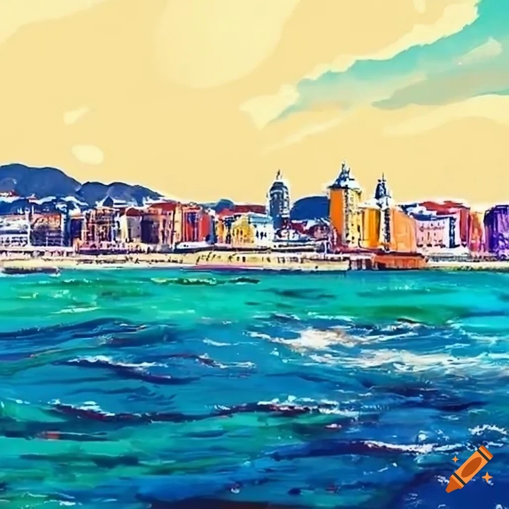 Make a drawing of port elizabeth in south africa