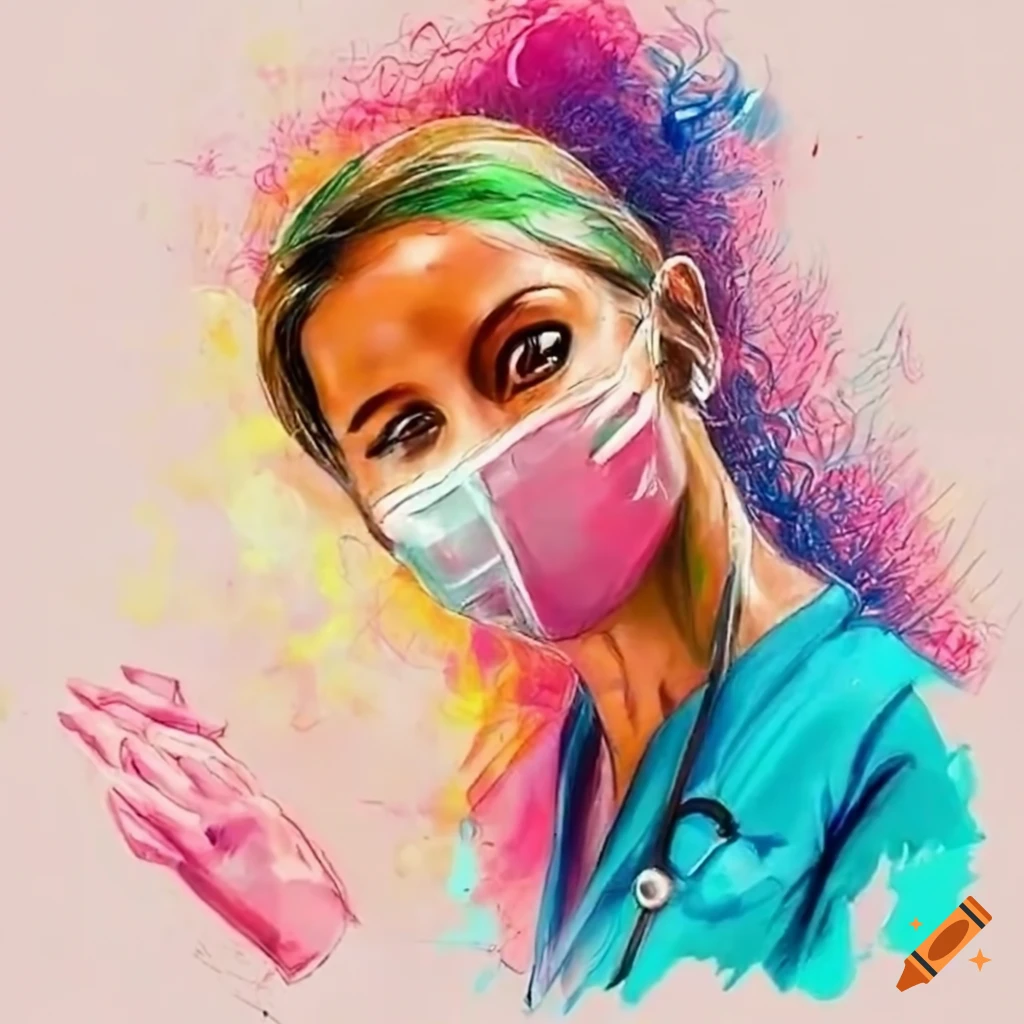 The medical worker day postcard