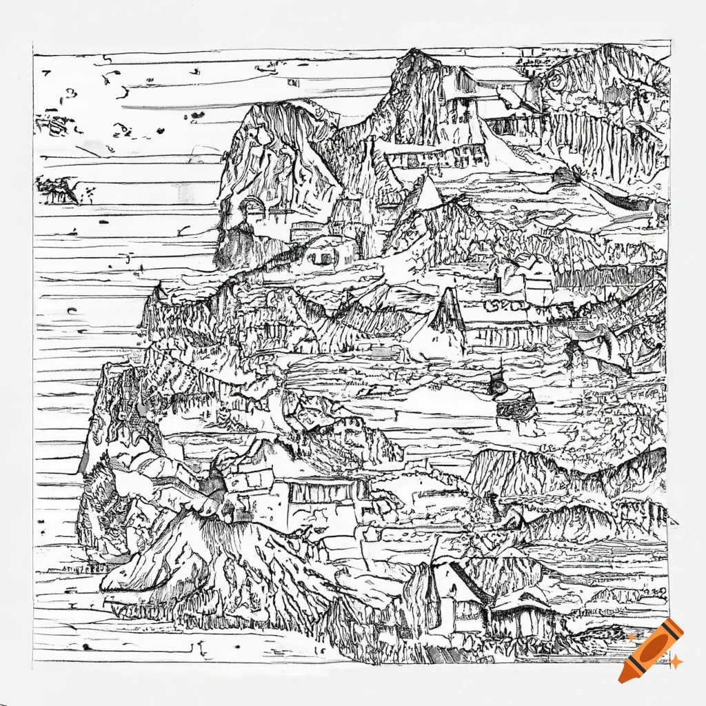 Demiplane village map on the left forest north a big mountain