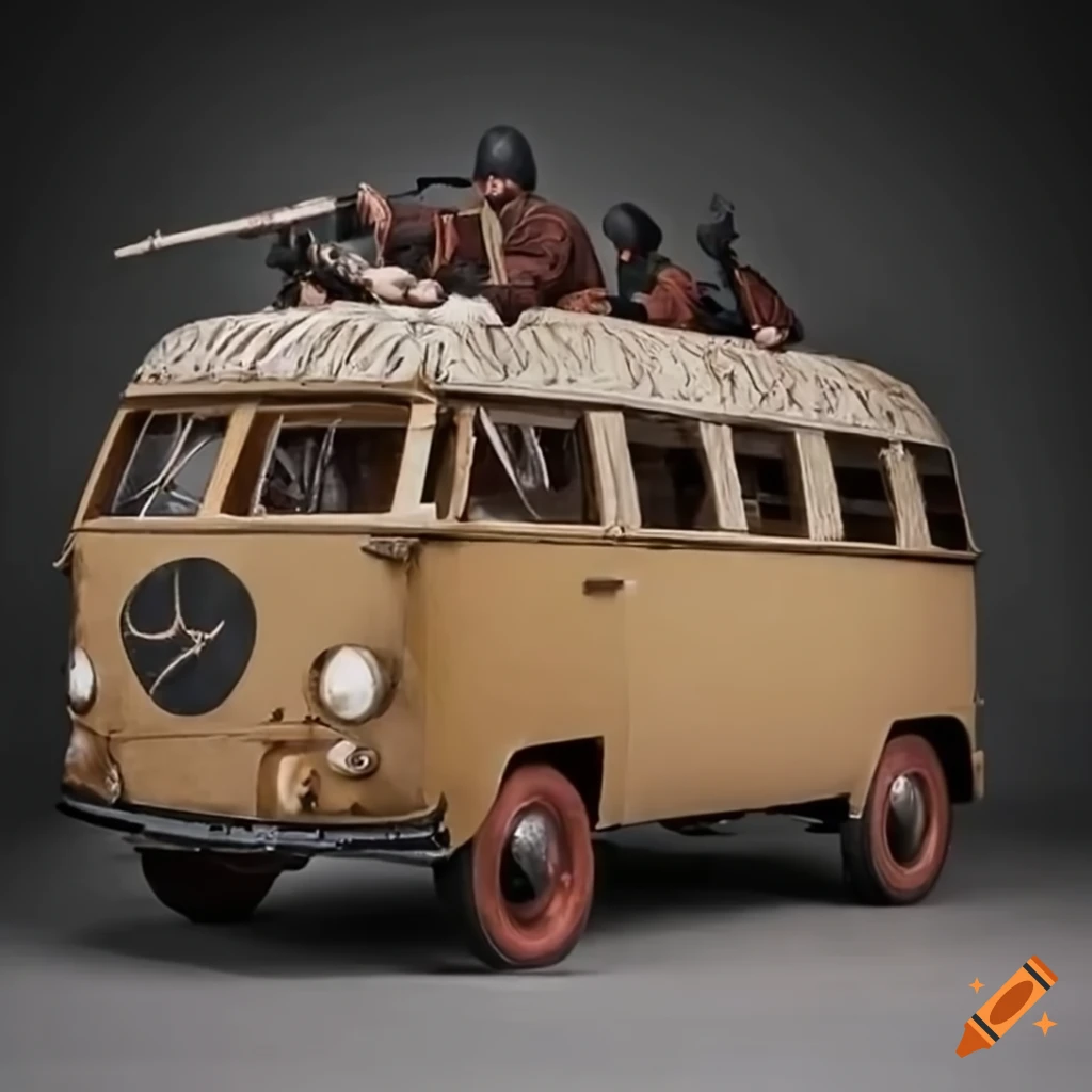 Renaissance Kombi van with soldiers with pikes and matchlock guns in ...