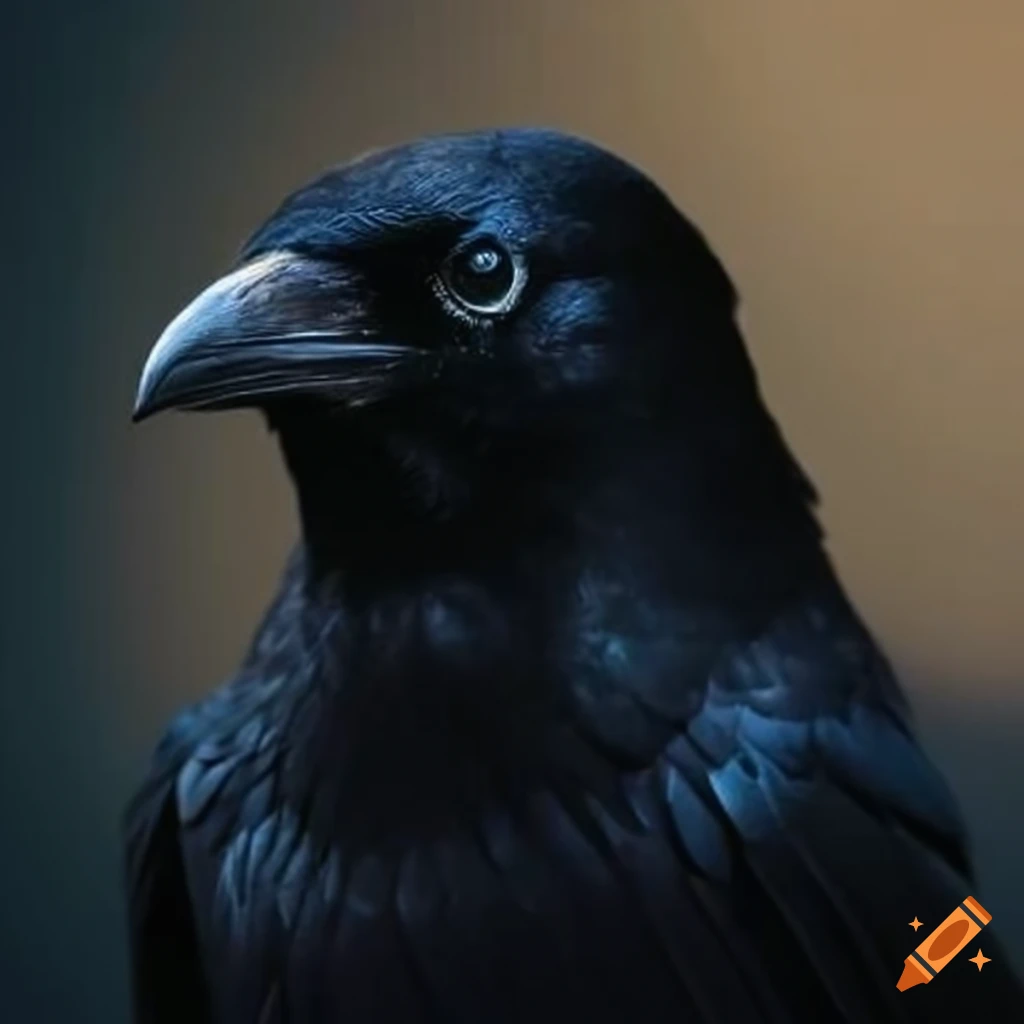 A picture of a raven investing in stocks