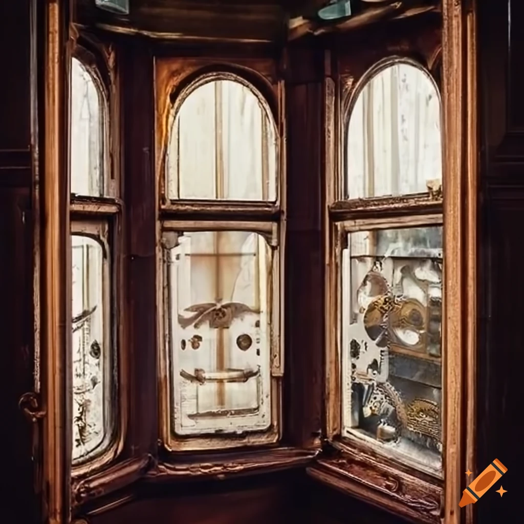 Steampunk panoramic window on Craiyon