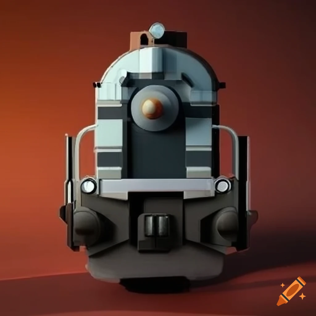 Game logo simplified wings hard surface train front view railroad ...