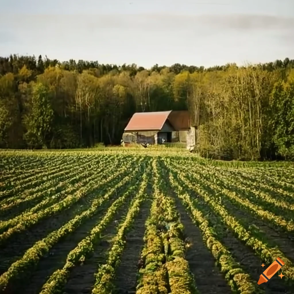 Perfect homestead with orchard and vegetable rows
