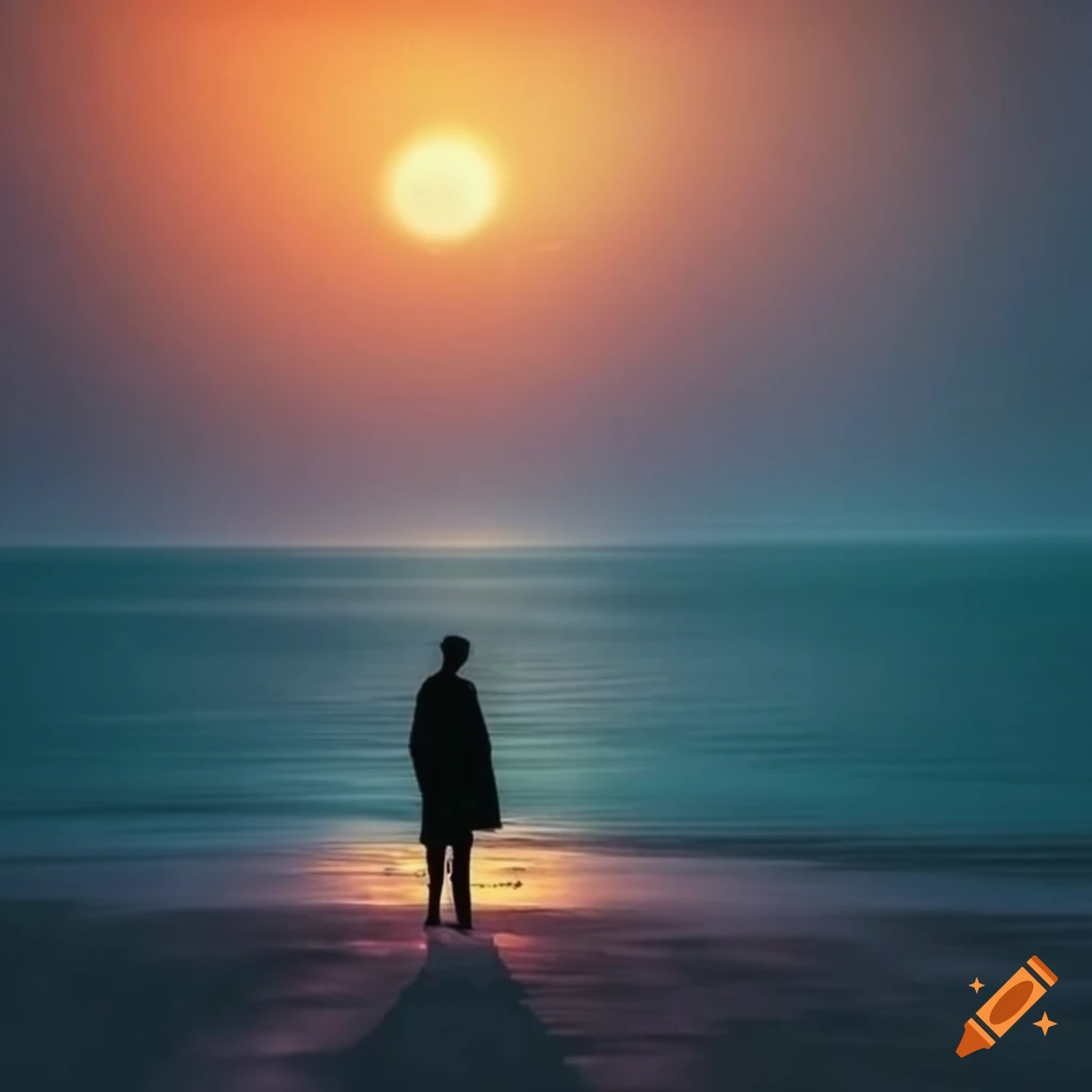 Lonely romantic looking at the world