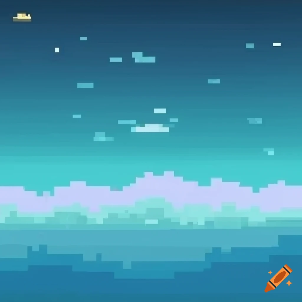 Textura de CIELO para juego pixel art on Craiyon