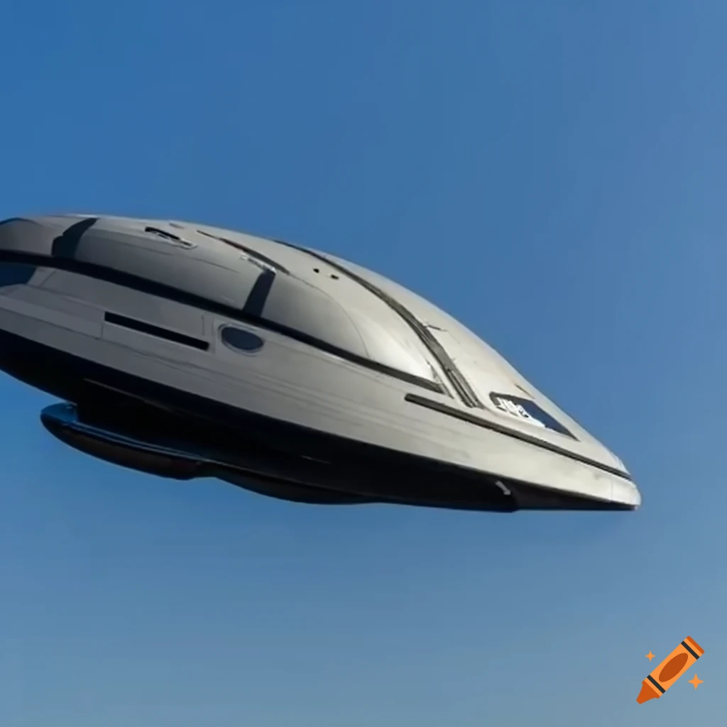 Unique starship inspired by science fiction on a plain backdrop