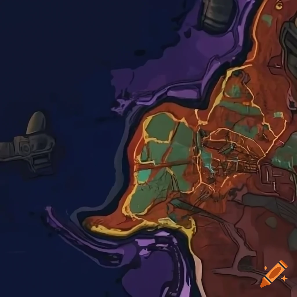 You can create me a map in the style of gta v on Craiyon