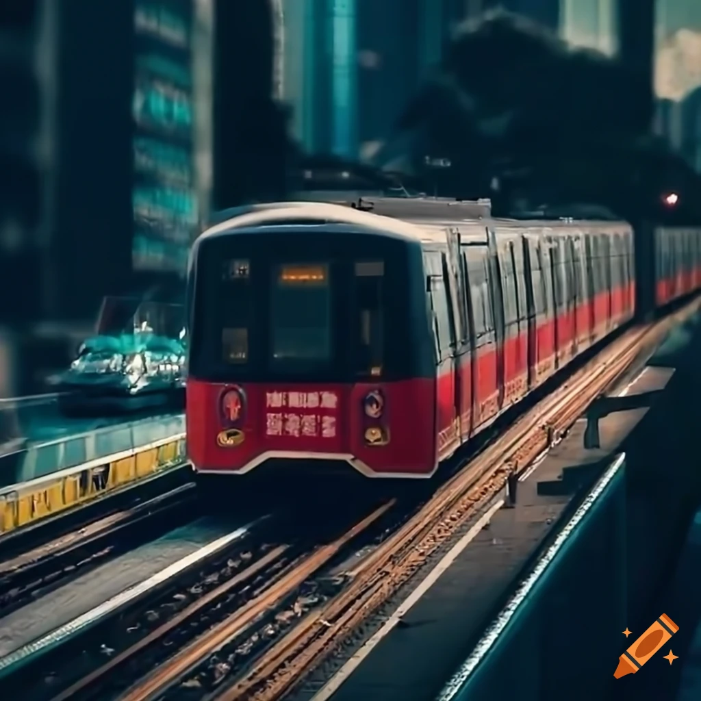 Hong kong’s mtr train approaching station 4k image on Craiyon