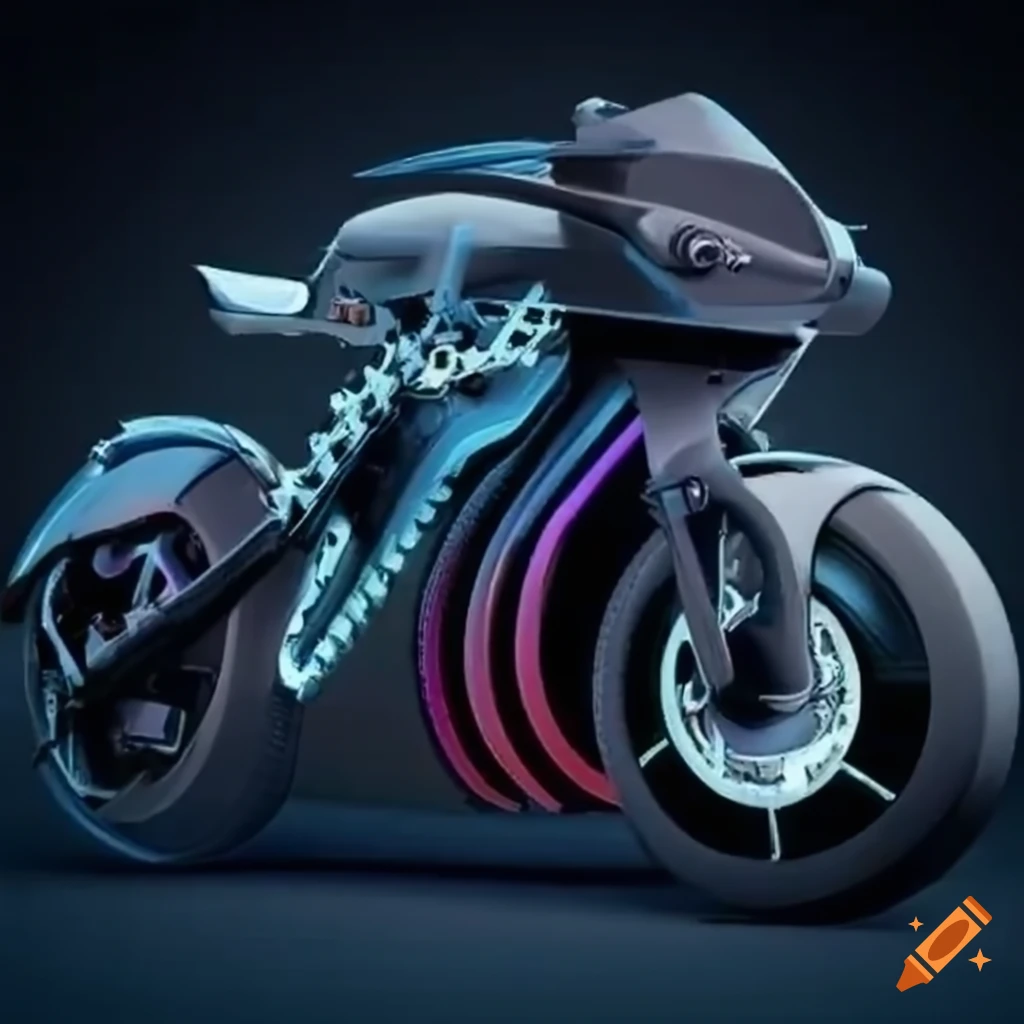 Cad engineer designing a ai motor bike