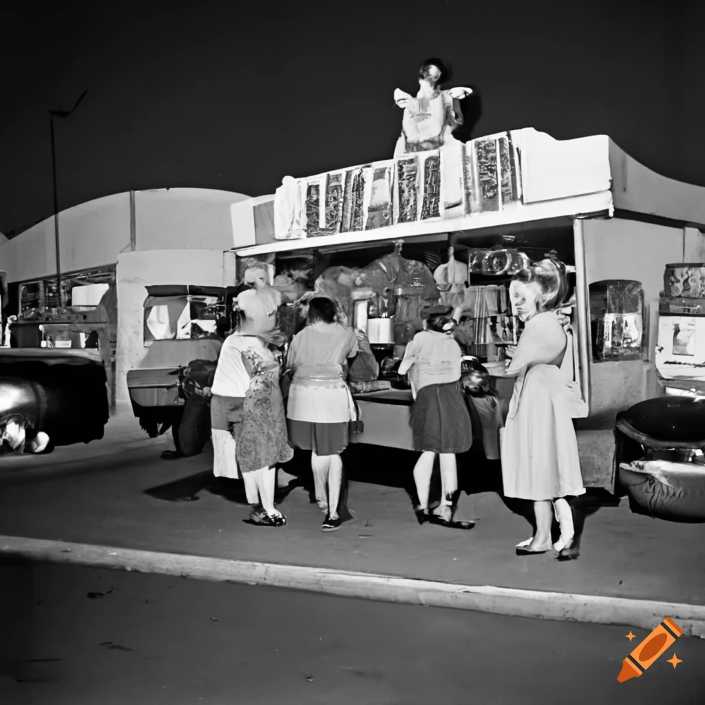 1950s concession stand at drive-in theatre
