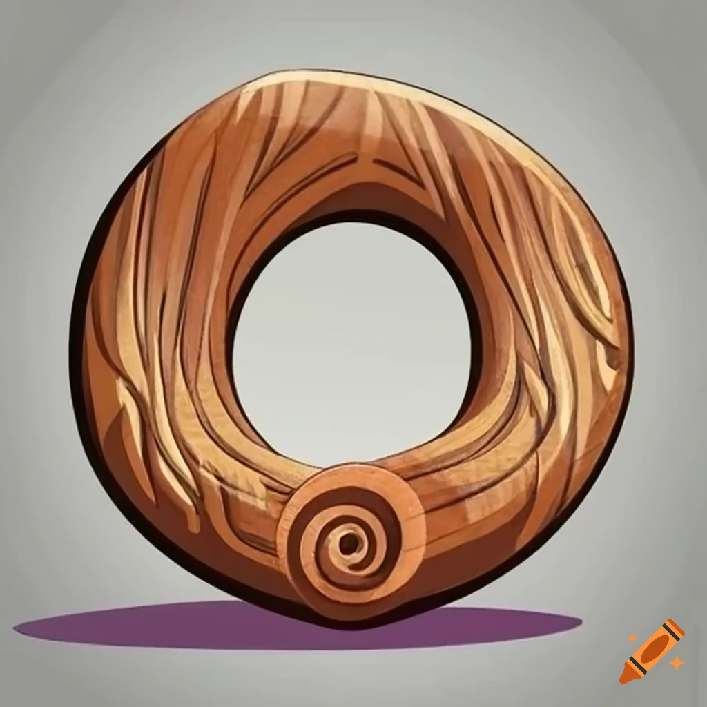 Cartoon wooden ring token