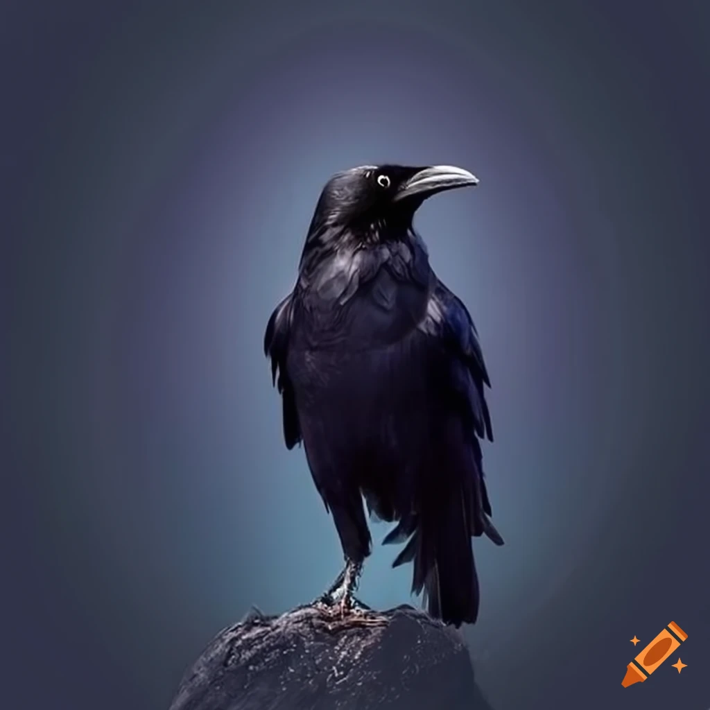 A picture of a raven investing in stocks