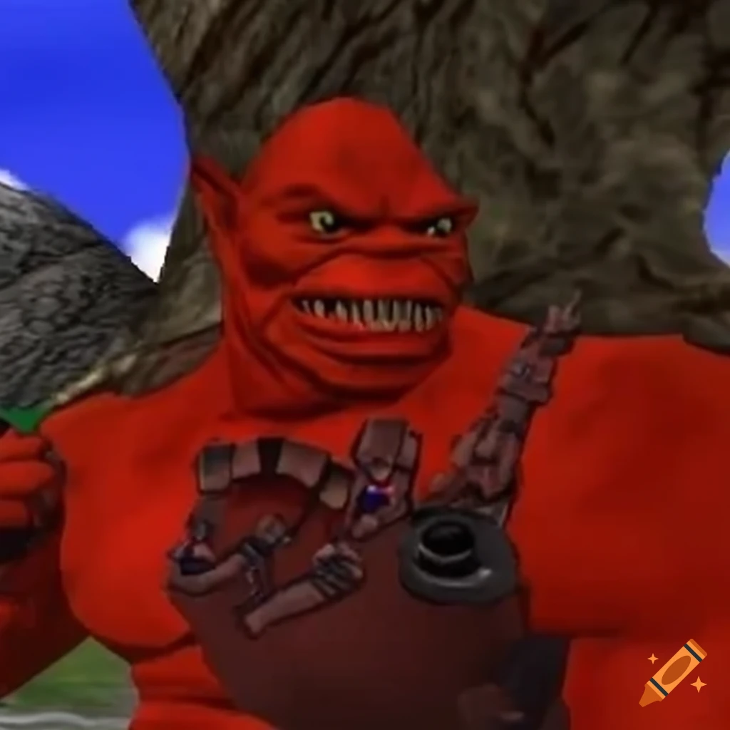 Red ogre gameplay nintendo 64 on Craiyon