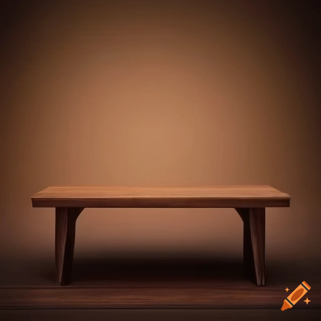 Plain wooden table on a plain background