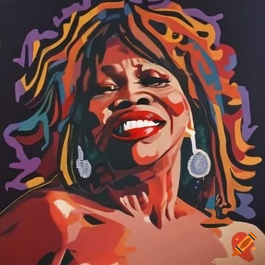 Tina turner painted by keith haring