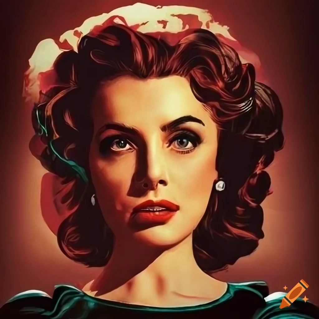 Vintage movie poster artwork on Craiyon