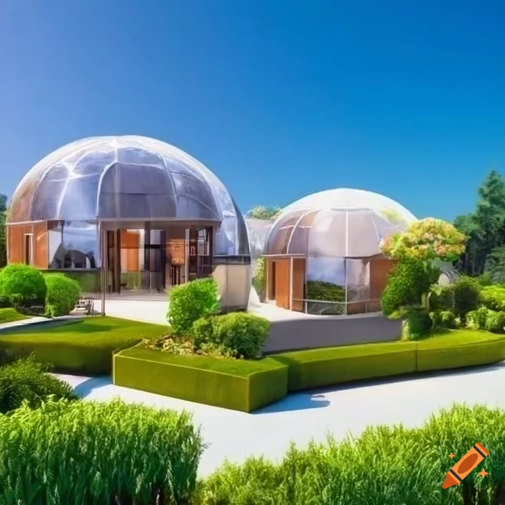 Contemporary outdoor urban scene in perfect armony with nature elements ...